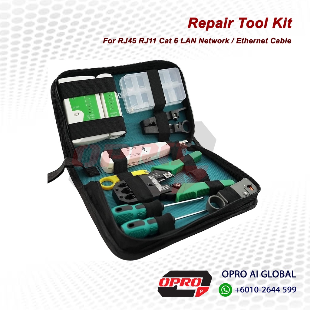 Premium Rj45 Rj11 Cat 6 Lan Network Ethernet Cable Repair Tool Kit