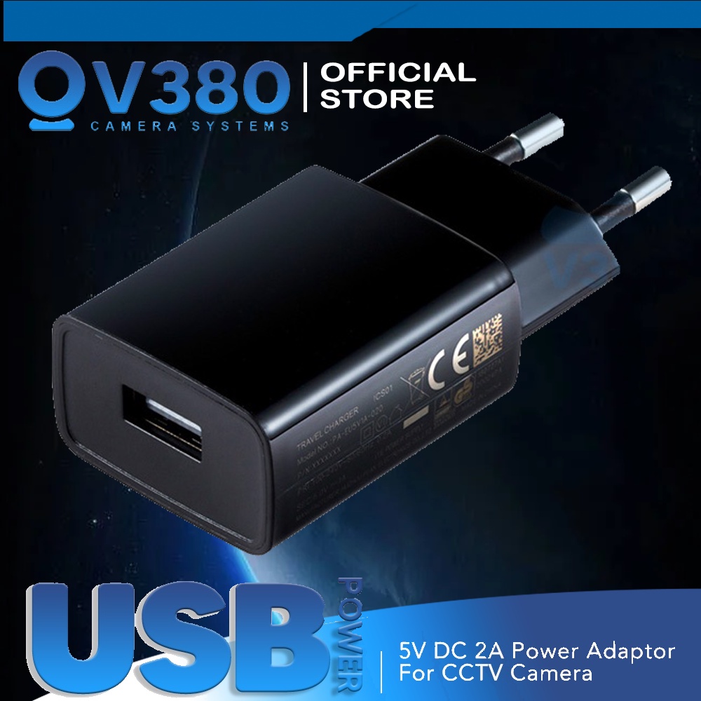 AC DC 5V 2A Power Adapter 2-Pin Plug for CCTV Security Camera | Shopee ...