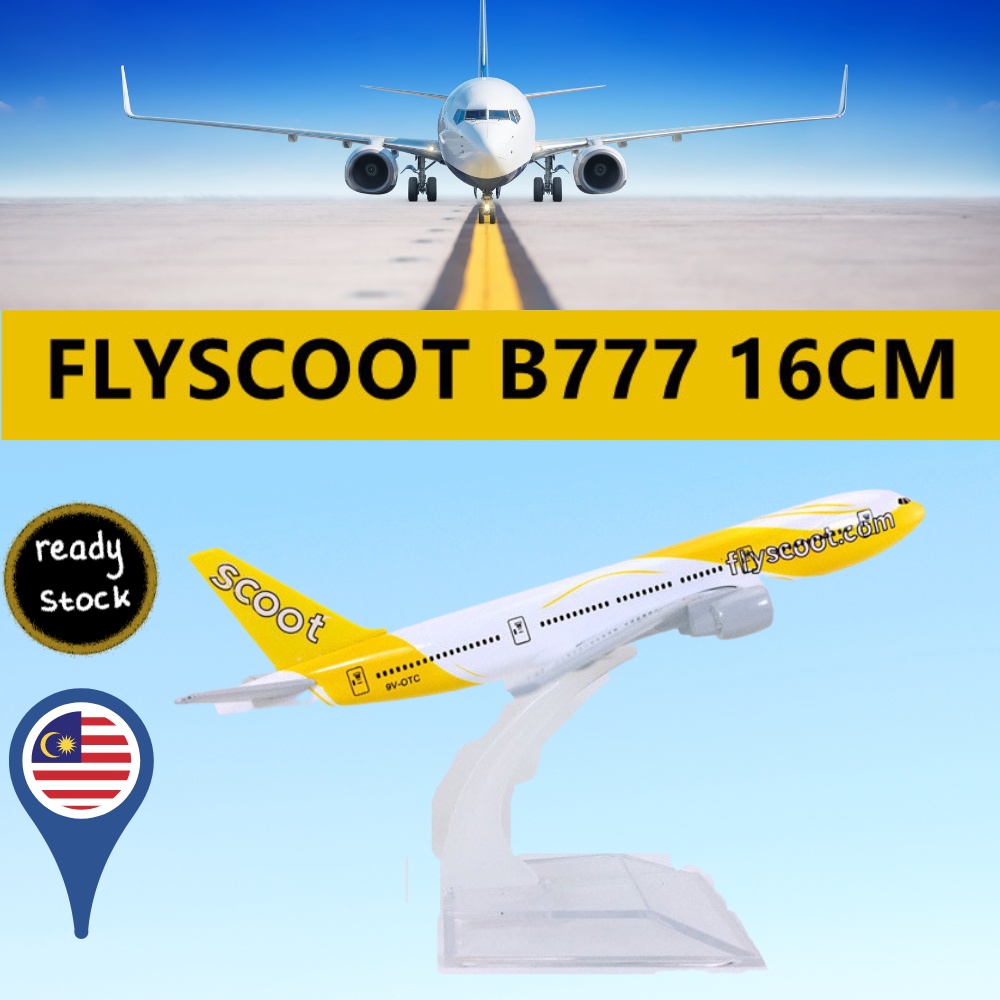 SINGAPORE FLYSCOOT B777 CARGO PASSENGER AEROPLANE DIE CAST MODEL 16CM ...