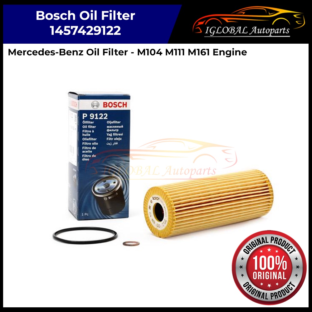Bosch Oil Filter P9122 - Mercedes-Benz M104 M111 M161 Engine | Shopee ...