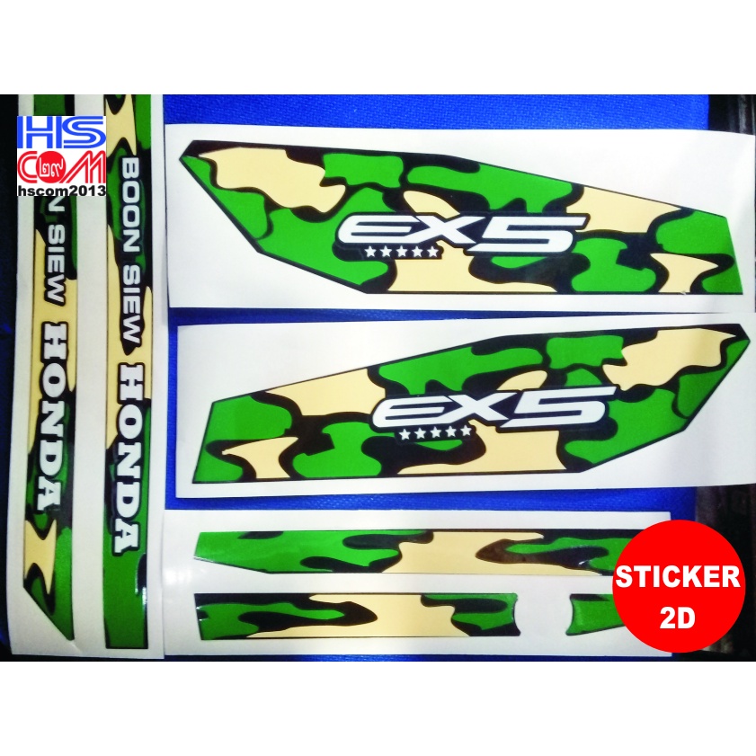 20221215-1129 STIKER HONDA EX5 CORAK BAJU ASKAR STIKER 2D CLEAR-COATED ...
