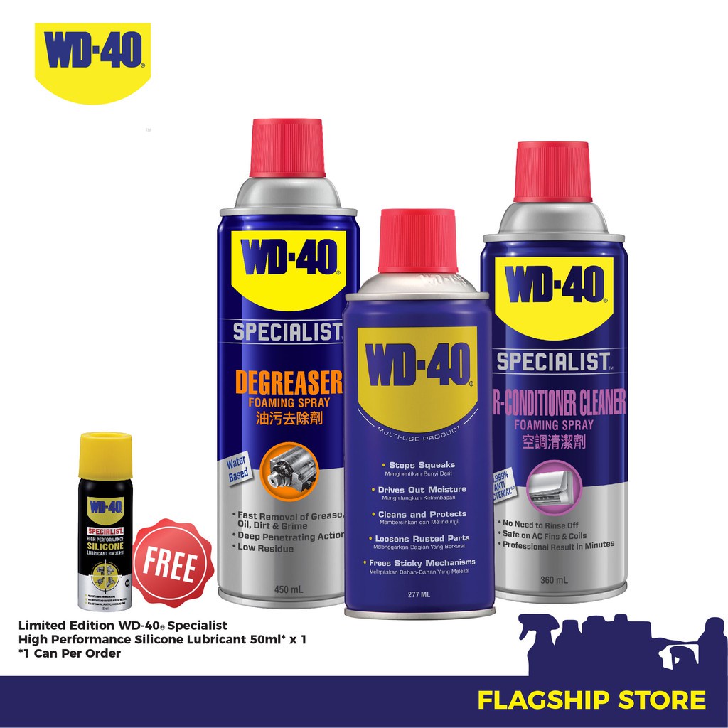 WD-40 Combo Pack (Multi Use Product 277ml + WD-40 Specialist Air Cond ...