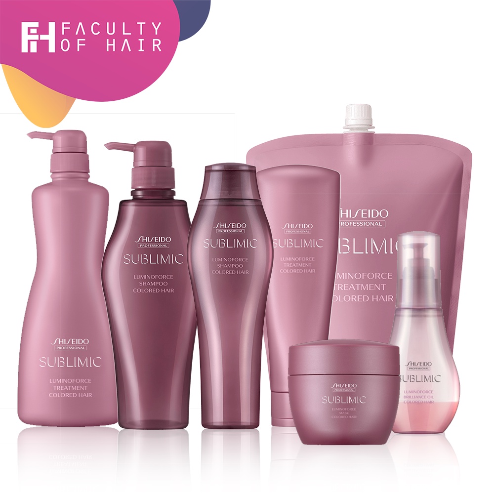 Shiseido Sublimic Luminoforce Series For Color Hair Shampoo/Treatment ...
