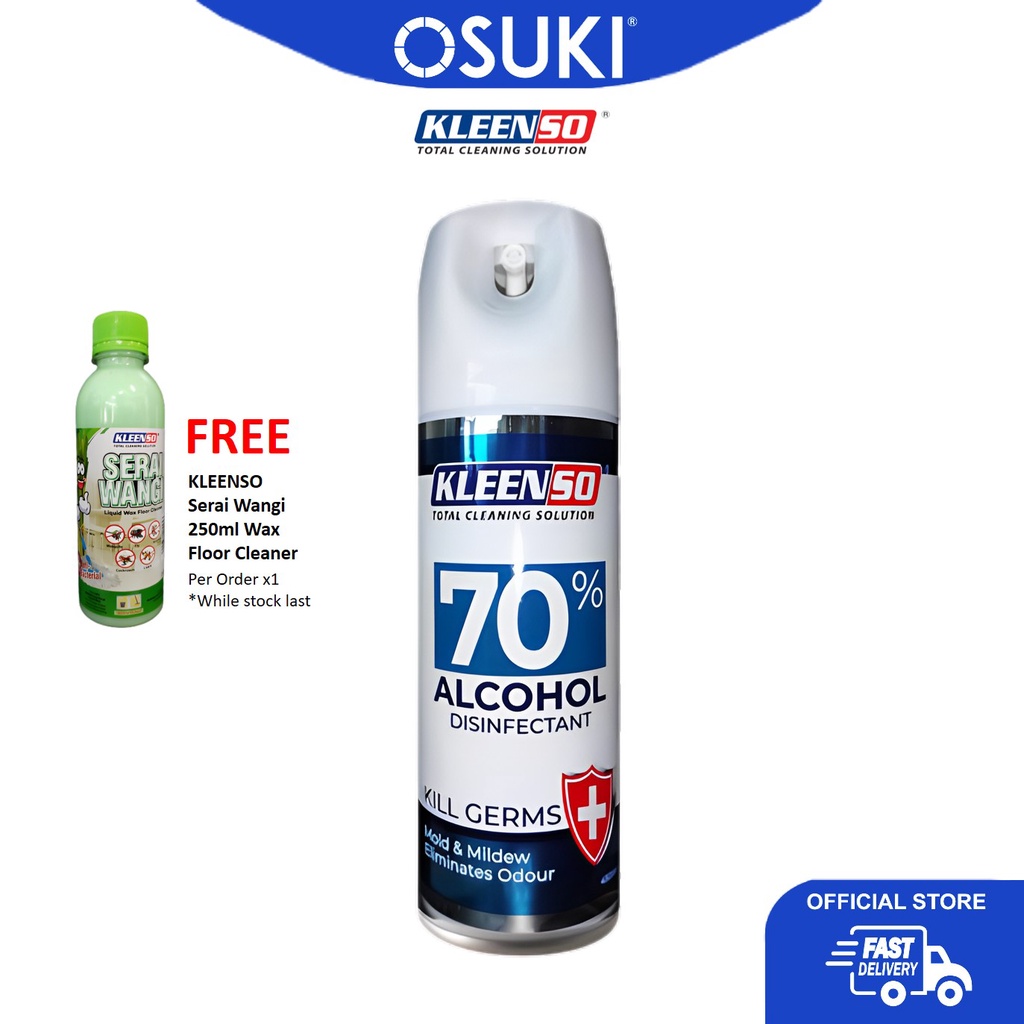 KLEENSO Aerosol Disinfectant Spray (450ml) | Shopee Malaysia