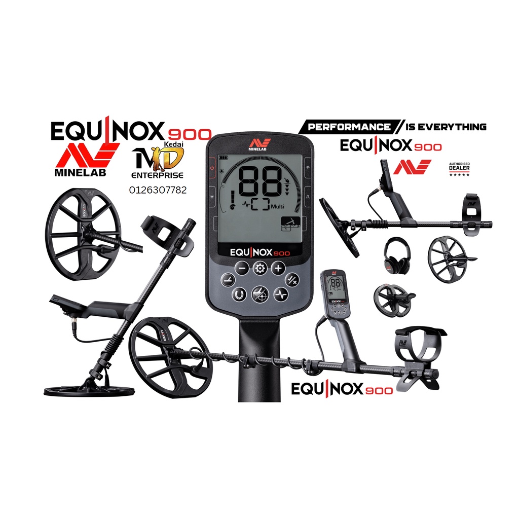 Minelab Equinox 900 Metal Detector Alat Pengesan Logam Dan Emas ...