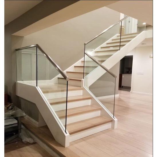IPGRSS-12 12mm Tempered Glass Railing-Staircase (With Stainless Steel ...