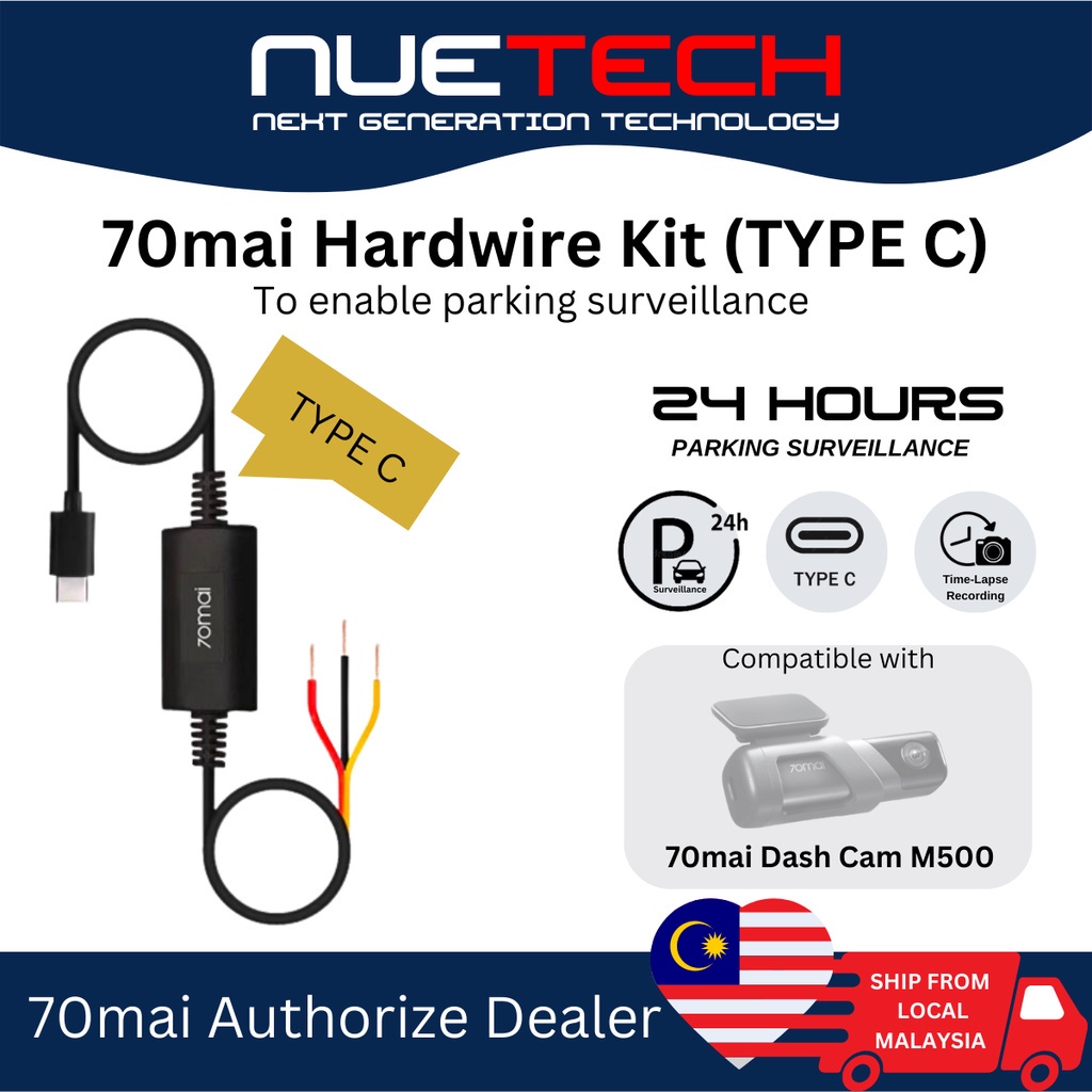 70mai Hardware Kit Hard Wire Fuse Kit Micro USB | PGMall