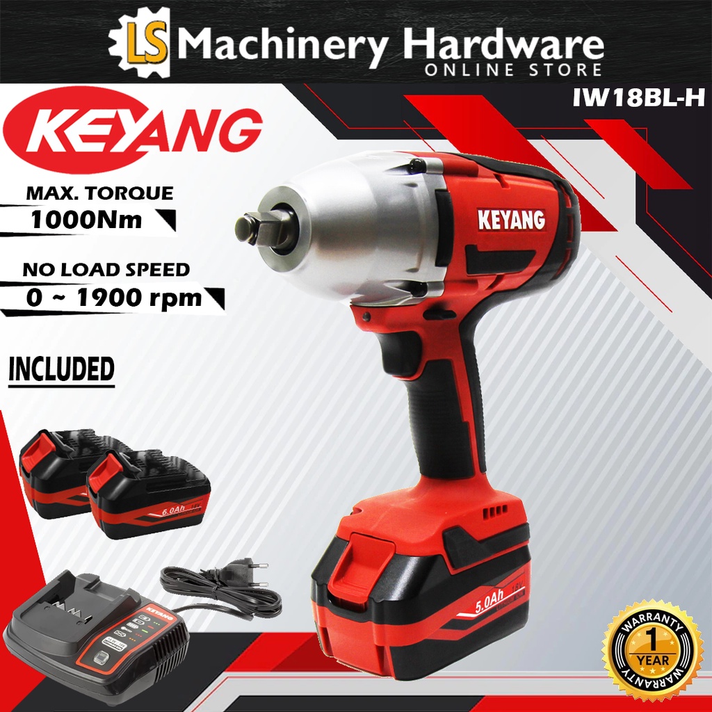 KEYANG Cordless High Torque Impact Wrench IW18BL-H - 1 Year Warranty | Shopee Malaysia