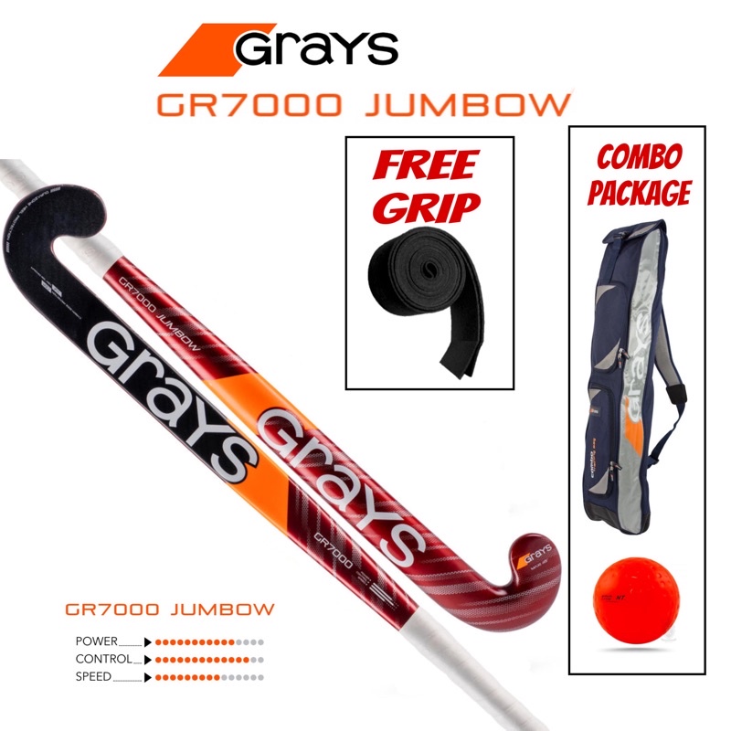 Grays GR7000 Jumbow Composite Hockey Stick - Kayu Hoki Carbon Graphene ...