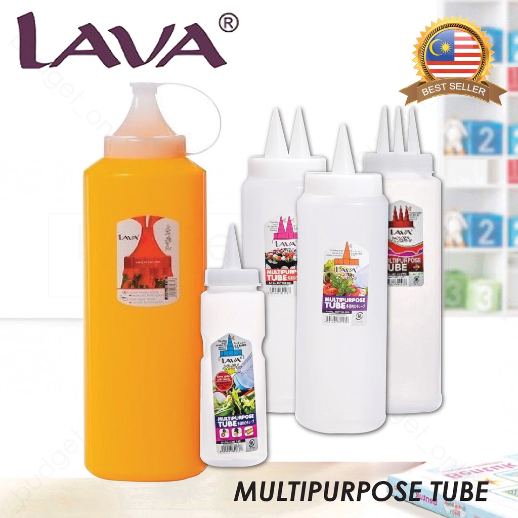 Lava Sauce Squeezer Multipurpose Tube Sauce Bottle Container Roti Jala ...