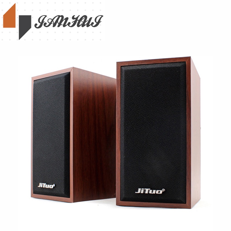 Jituo Wooden Speaker Multimedia Sound Desktop Laptop Speakers JT-2801 | Shopee Malaysia