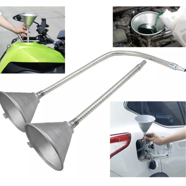 Malaysia Stock 330mm / 630mm Flexible Iron Diesel Petrol Funnel Oil ...