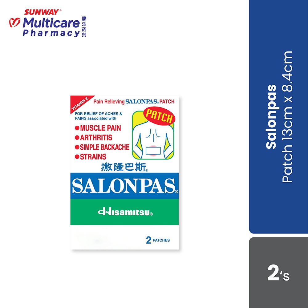 Salonpas Patch Large Size (2's x 13cm x 8.4cm) | Shopee Malaysia