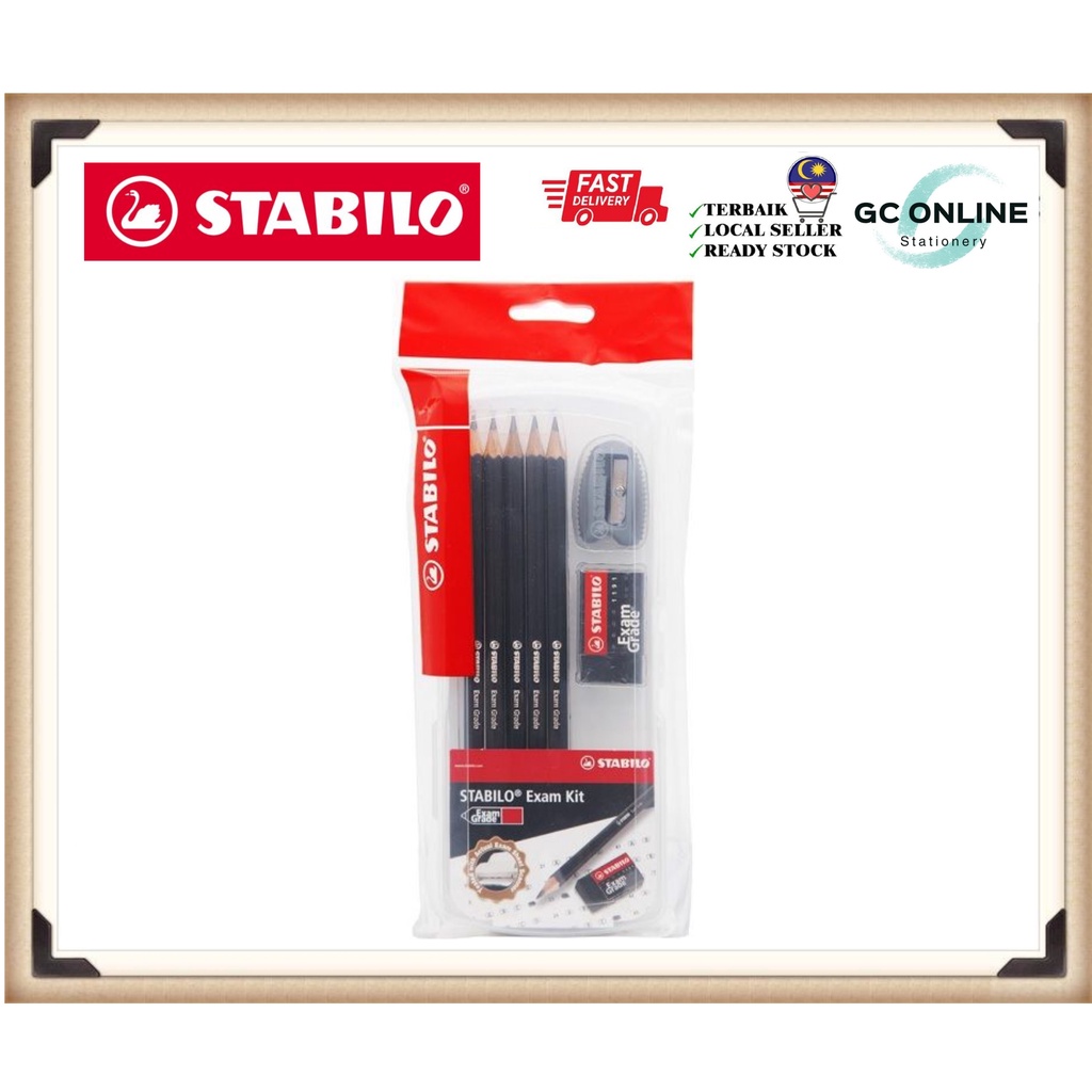 Stabilo Exam Grade Exam Kit 288PC5SP (5 Pencil , 1 Sharpener , 1 Eraser ...