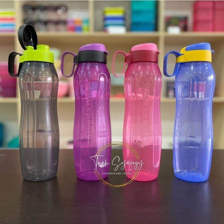 Tupperware Slim Eco Bottle 1L with Handle/ H2GO Flip Top Straw Tumbler ...