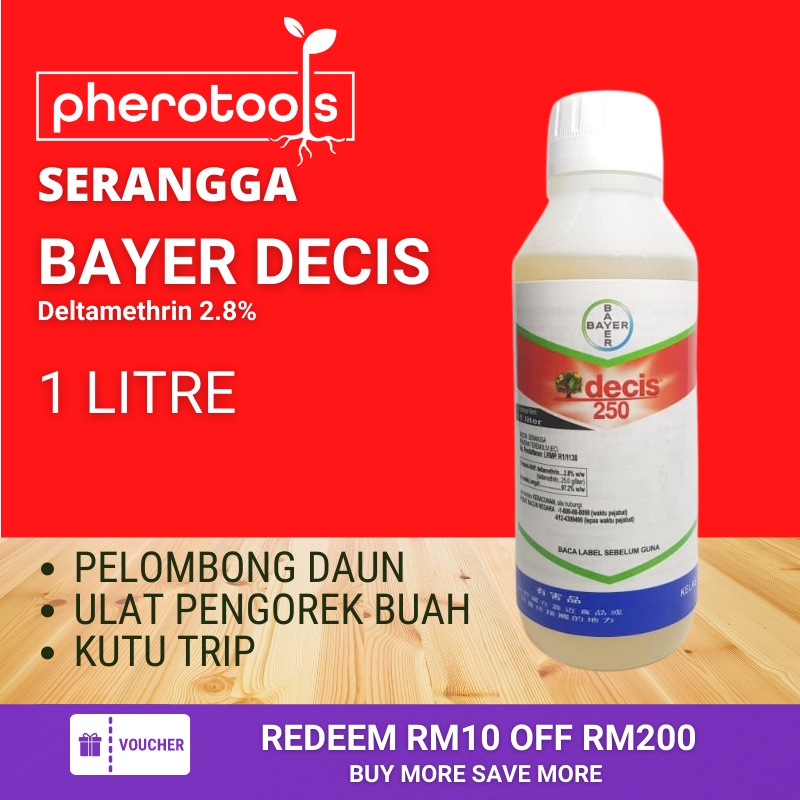 Pheotools Bayer DECIS 250 (1L) (deltamethrin 2.8%) Ulat Plutella ...