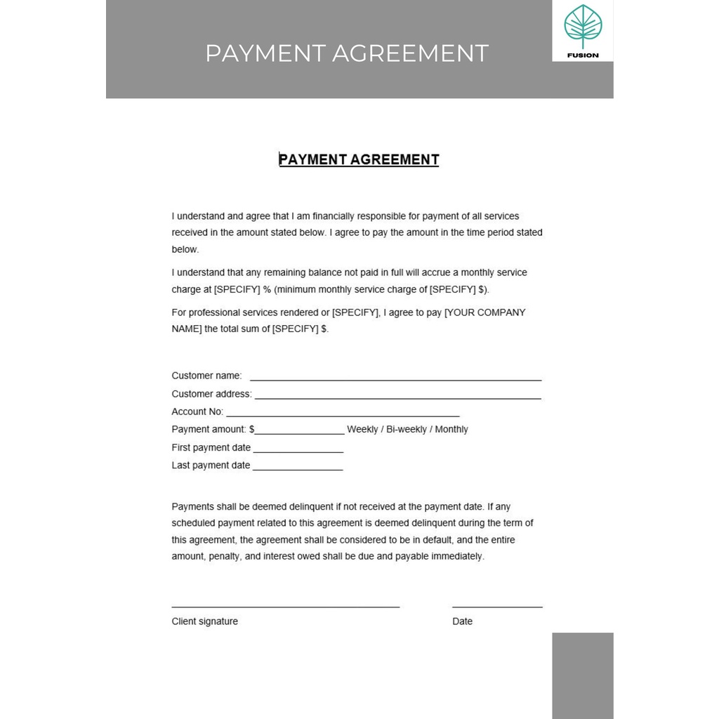 PAYMENT AGREEMENT DOCUMENT | Shopee Malaysia