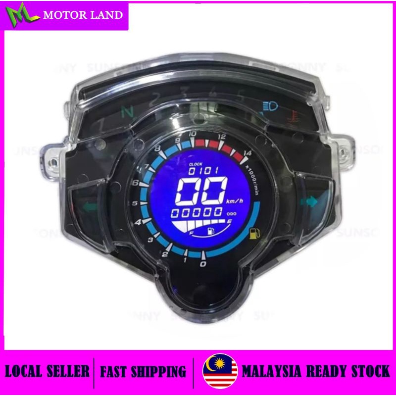 YAMAHA LC135 135LC NEW V2 V3 V4 V5 V6 4S 5S DIGITAL METER ASSY SPEEDOMETER SPEEDO METER ELECTRIC ...