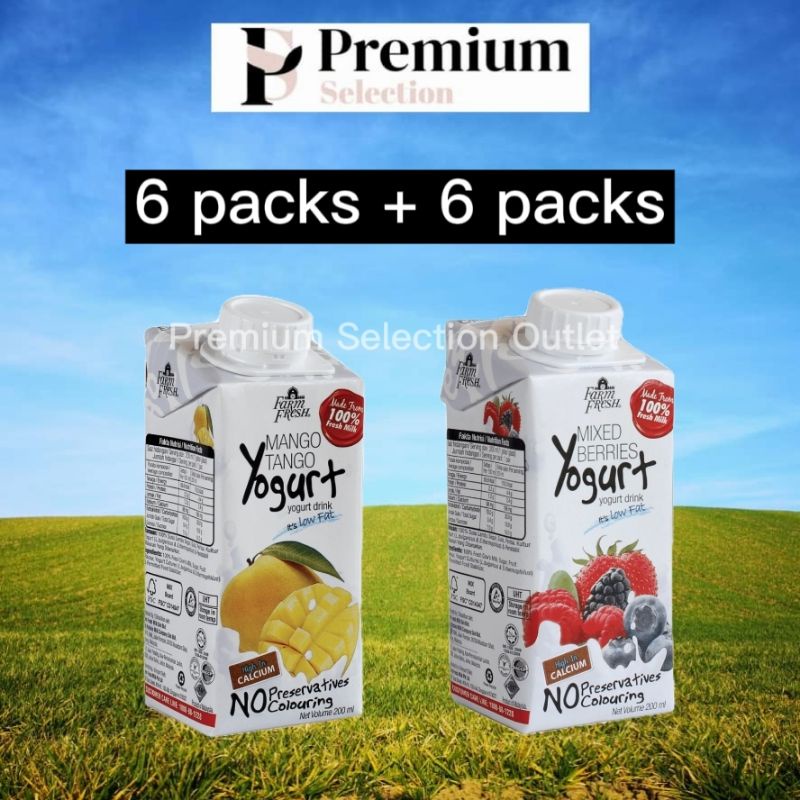 Farm Fresh UHT Milk Half Carton (12pcs) Mix Flavors Fresh milk ...