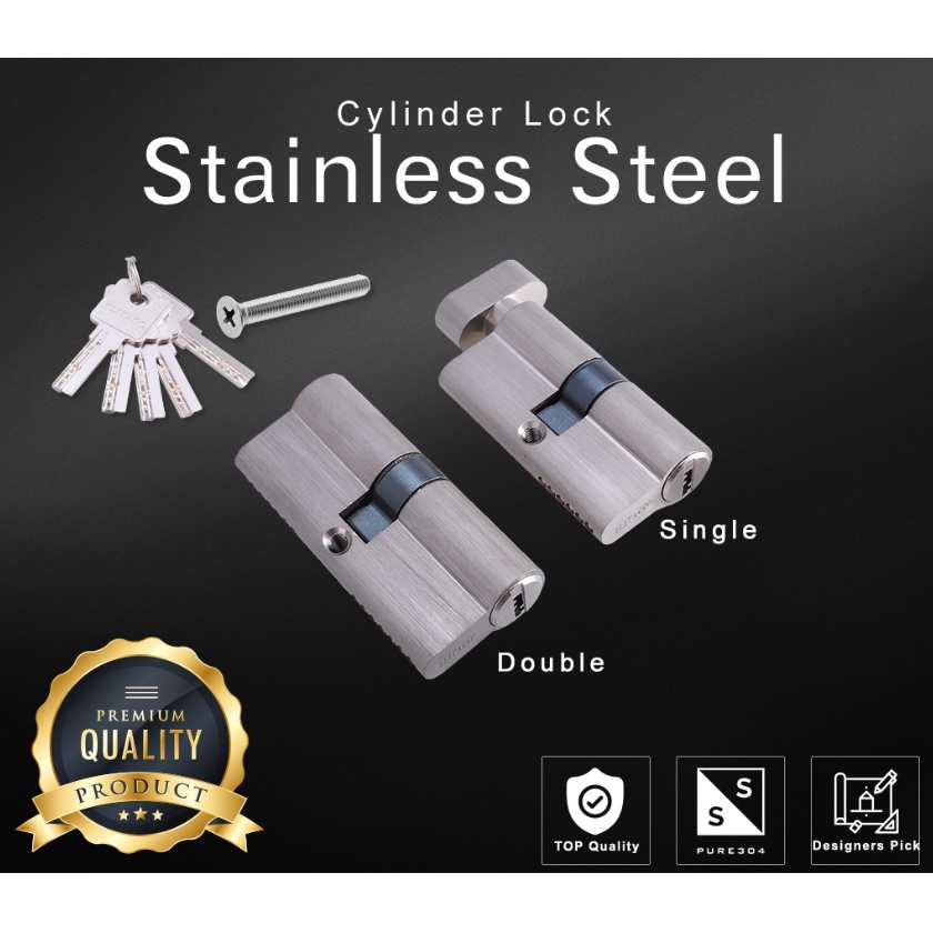 Door Lock Cylinder Profile thumb turn Double Key Two Side Key Entrance ...