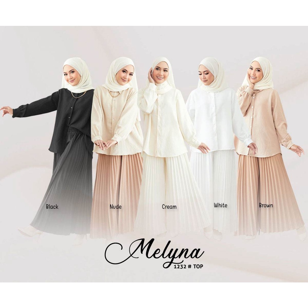 CHICCHOC l MELYNA TOP MODEN 1232 BAJU RAYA READY STOCK | Shopee Malaysia