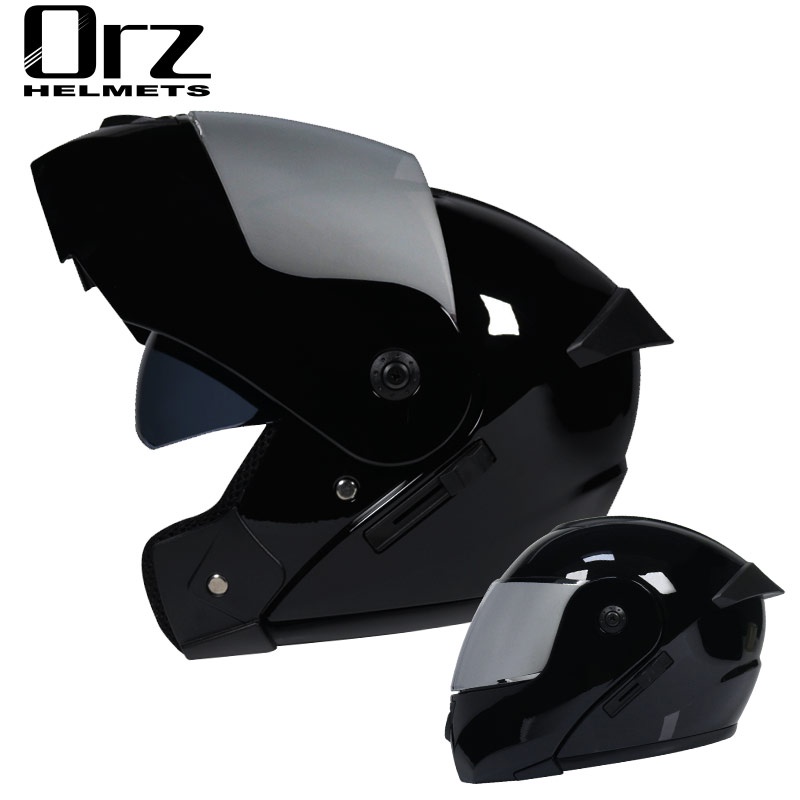Flip Up Racing helmet Modular Dual lens Motorcycle Helmet full face ...