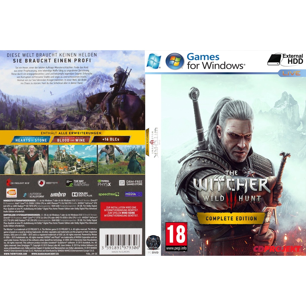 THE WITCHER 3: WILD HUNT - COMPLETE EDITION PC GAME Offline [Pendrive INSTALLATION] | Shopee ...