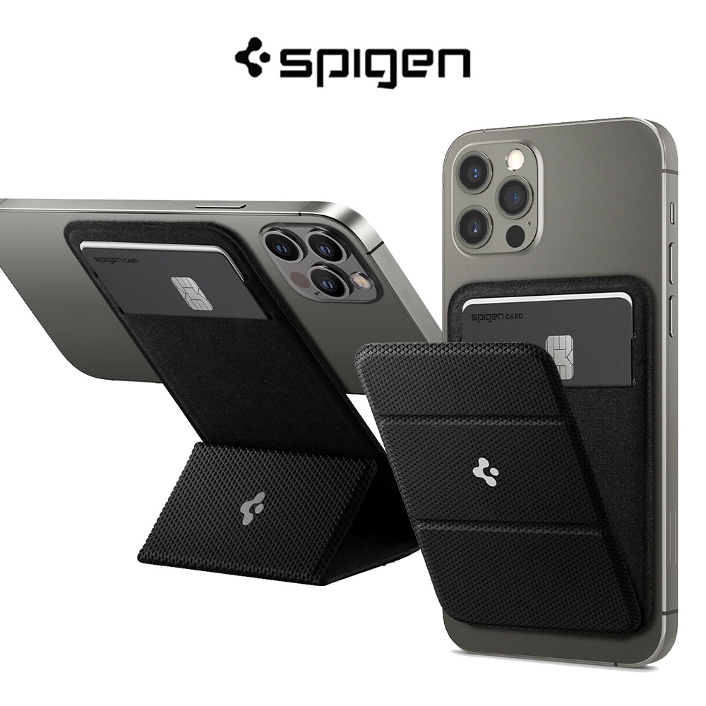 Spigen Magnetic Wallet Card Holder Smart Fold Phone Stand | Shopee Malaysia