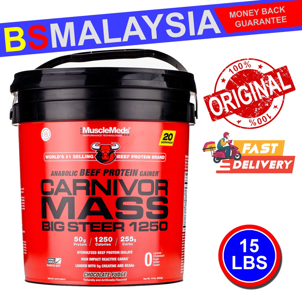 MuscleMeds Carnivor Mass Gain Bulking & Sizing, Susu Gym 15lbs | Shopee ...