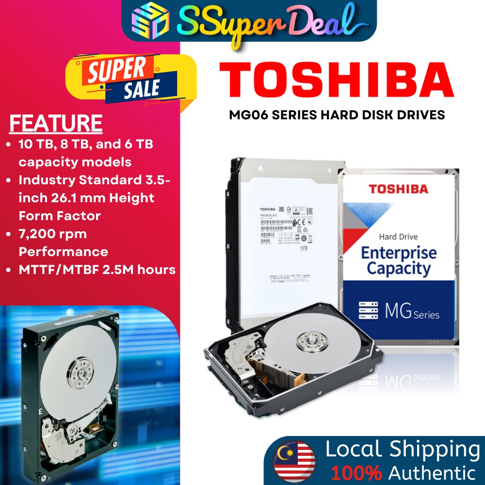 Toshiba MG Series Enterprise 3.5" 7200rpm SATA 512e Internal HDD Hard Disk NAS | Shopee Malaysia