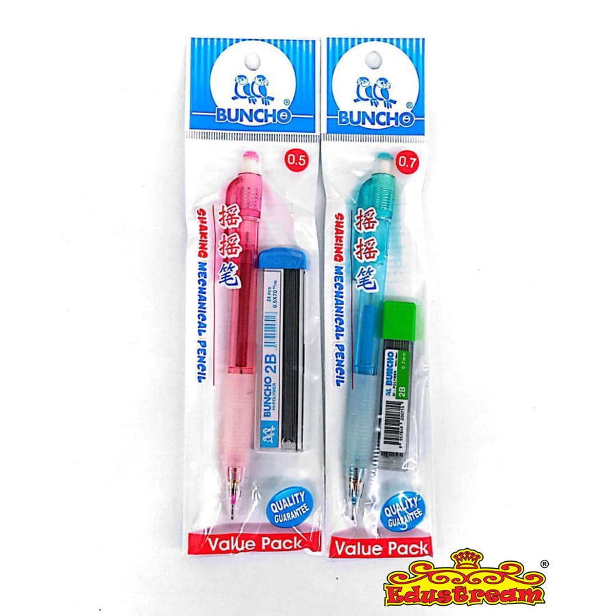 READY STOCK!! BUNCHO Mech.Shaking Pencil 0.5mm/0.7mm Value Pack ...