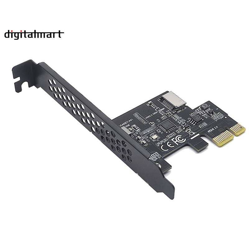 PCI Express 2.0 X1 USB 3.2 Gen1 TYPE-E Add on Card PCIe Front Type-C ...
