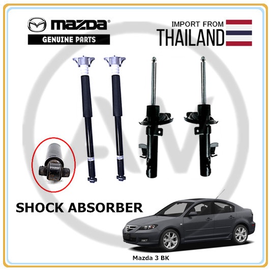 Original Mazda 3 BK 2003-2009 (non Skyactiv) Front Rear Shock Absorber ...