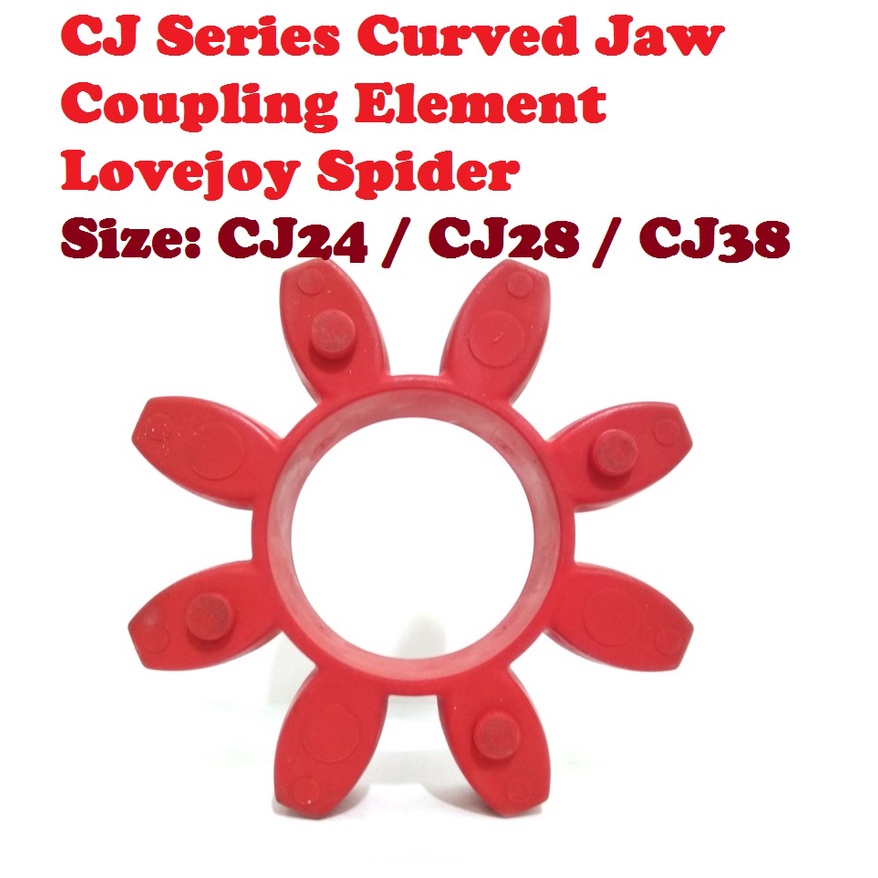 CJ Series Curved Jaw Coupling Element Lovejoy Spider CJ24 CJ28 CJ38 Red ...
