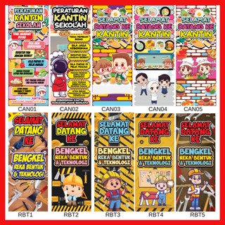 Bunting Selamat Datang ke Bilik RBT, Kantin, Back to School, Banner PSV ...