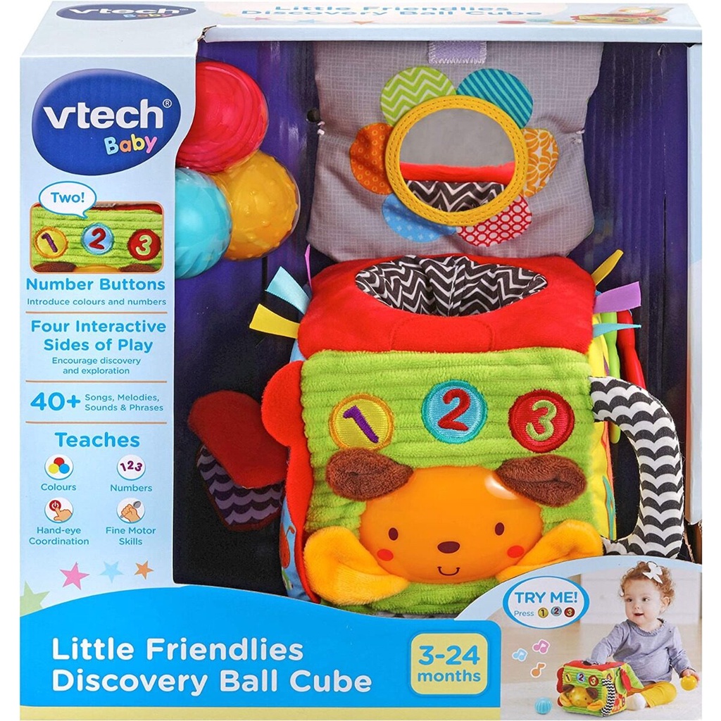 Original Vtech V-Tech Little Friendlies Discovery Ball Cube (3-24 ...