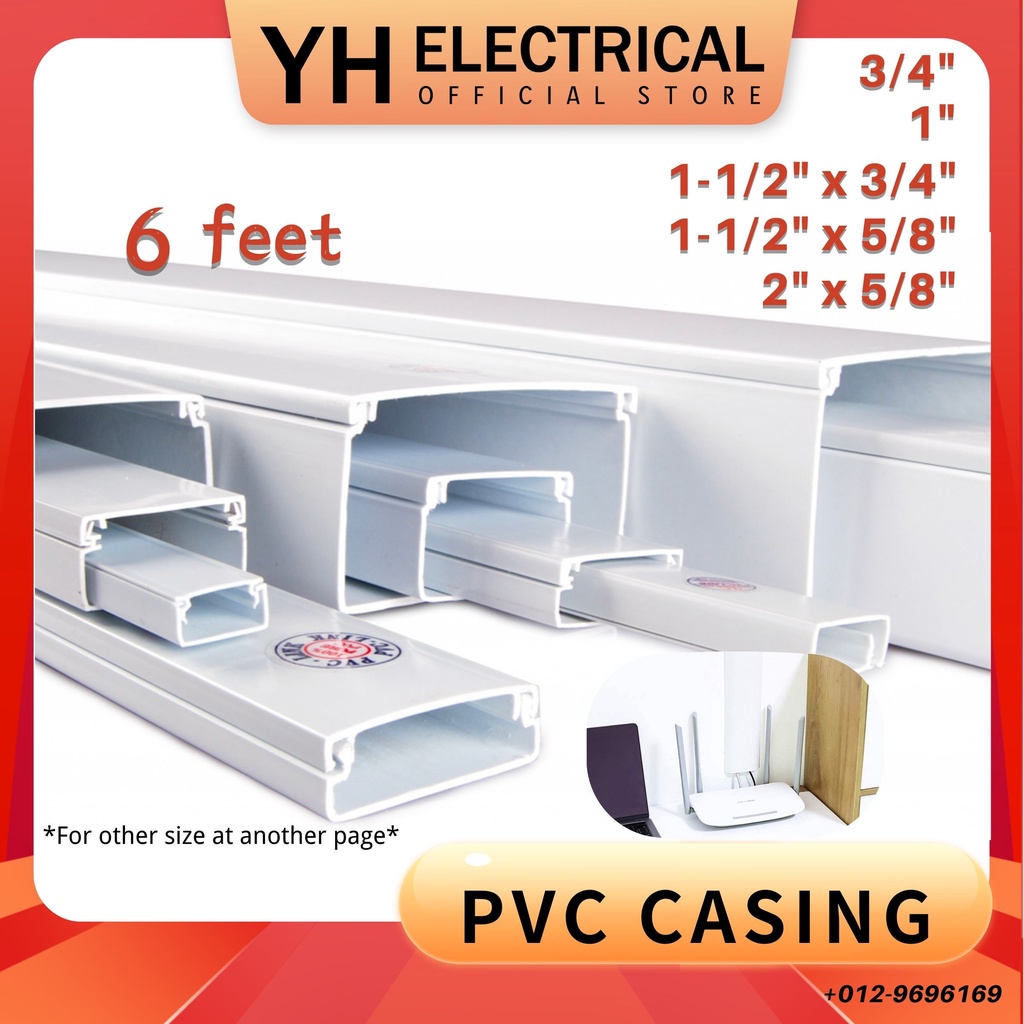 10Pcs X 3/4" 1" 2" 5/8" inch PVC Wiring Casing / PVC TRUNKING ...