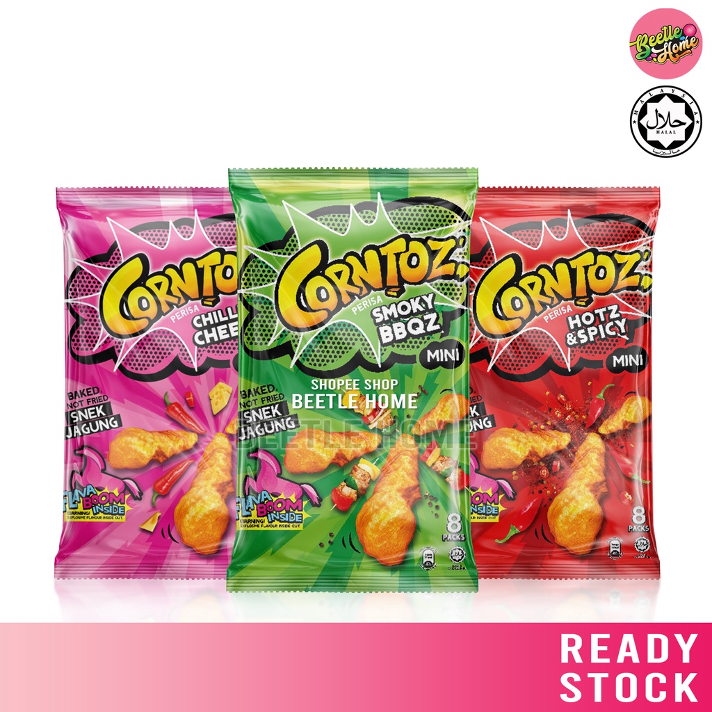 Corntoz Mini Family Pack 8x15g Party Snack Mamee Jajan Oldtime ...
