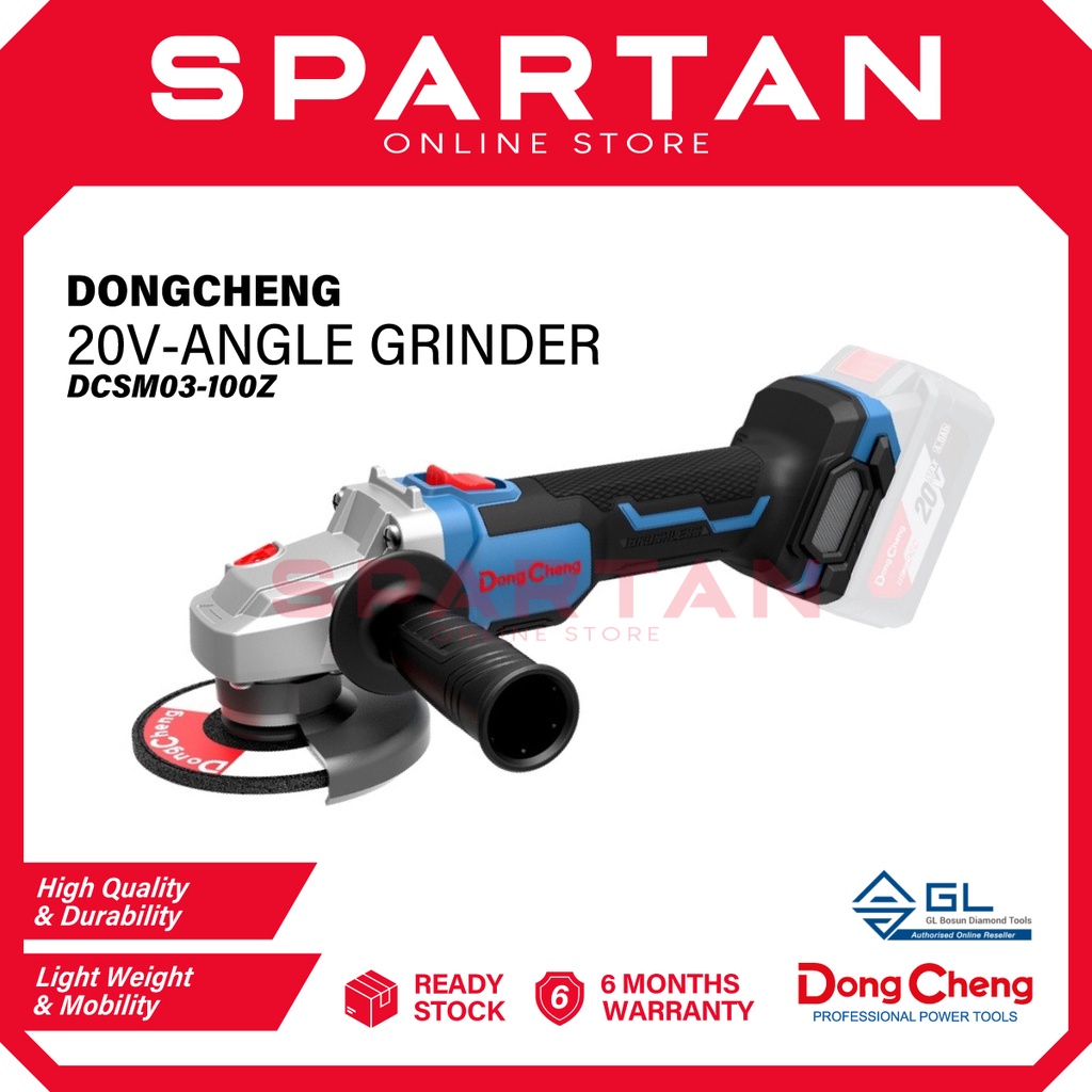 DONGCHENG 20V DCSM03-100Z Cordless Angle Grinder (Solo Machine) DCSM03 ...
