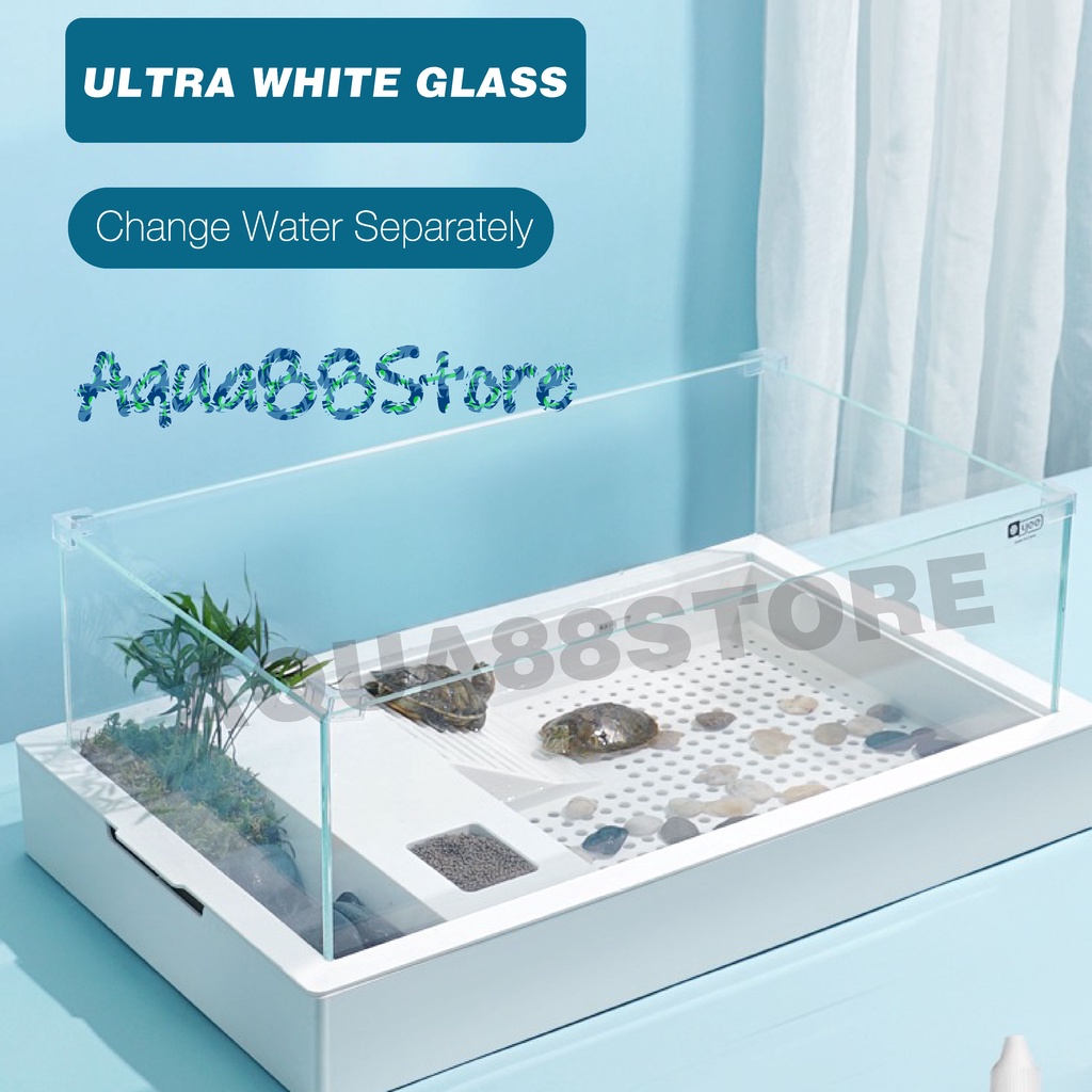 YEE YGG Simplified / Split Turtle Ultra White Glass Tank Set Multiple ...
