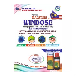 WINDOSE SYRUP FOR RELIEVING FEVER,COUGH&COLD - 100ML | Shopee Malaysia