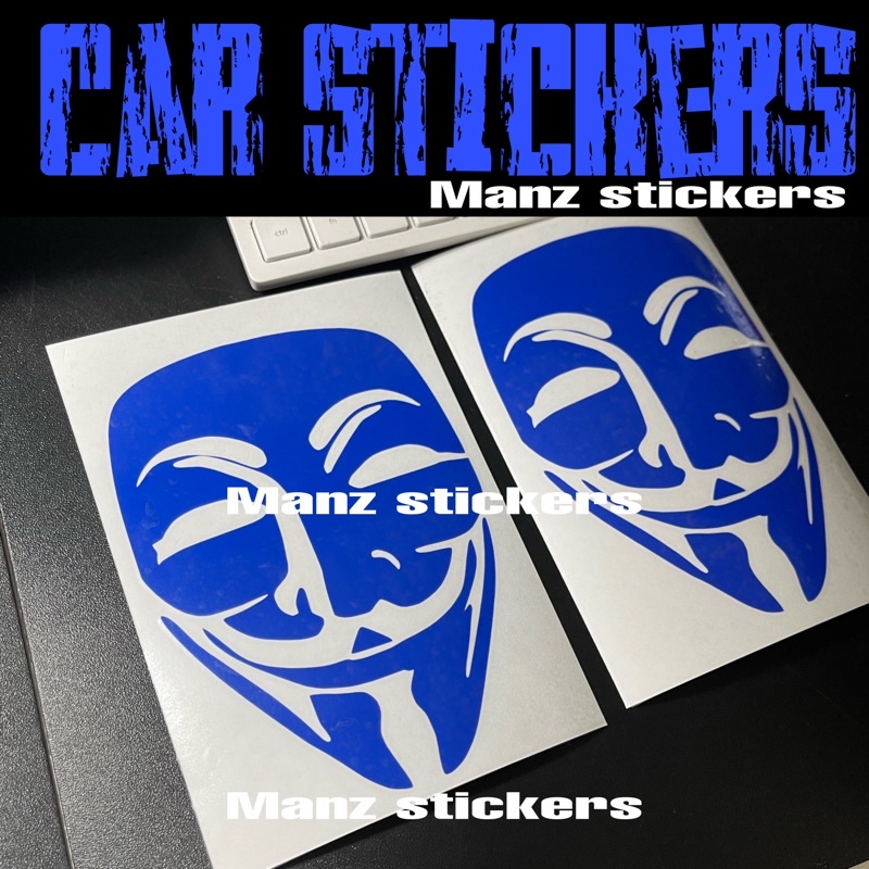 [24 HOURS SHIP] STIKER ANONYMOUS VENDETTA HACKER / CAR STICKER HACKER ...