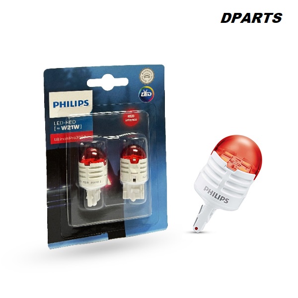 Philips T20 Red Ultinon Pro3000 LED 7440 12V W21W Turn Signal Brake ...