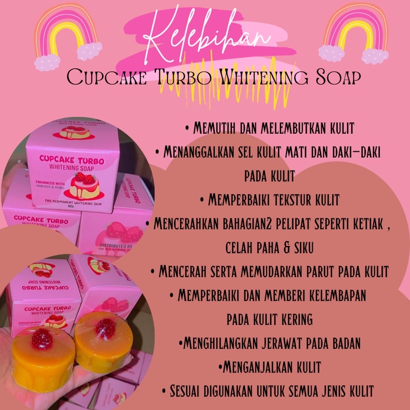 VIRAL VIRAL VIRAL CUPCAKE TURBO WHITENING SOAP!!!!!!!! | Shopee Malaysia