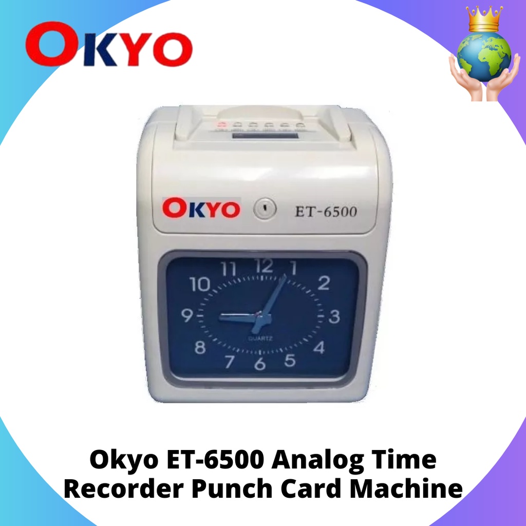 Okyo ET-6500 Analog Time Recorder Punch Card Machine ET6500 | Shopee ...