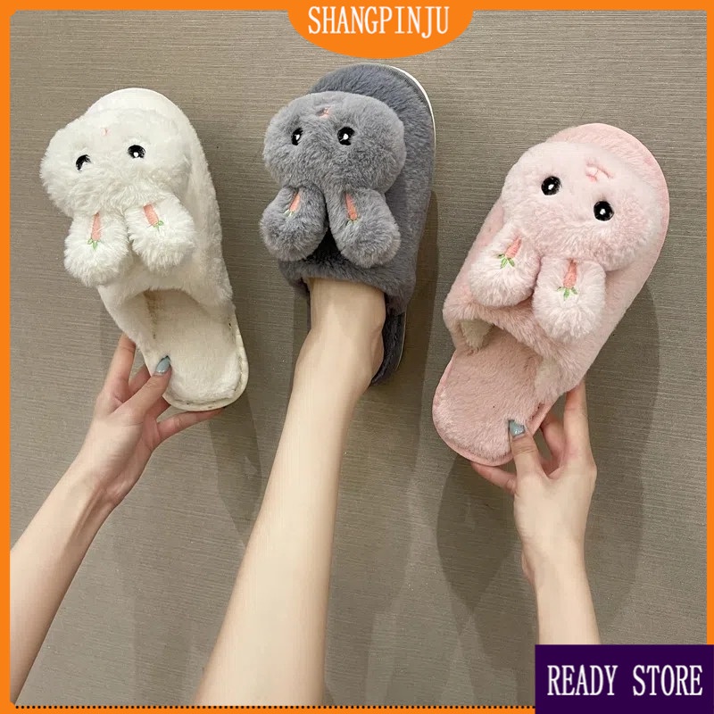 Rabbit Woman Indoor House Slippers Indoor Cute Cartoon Cotton Girl ...
