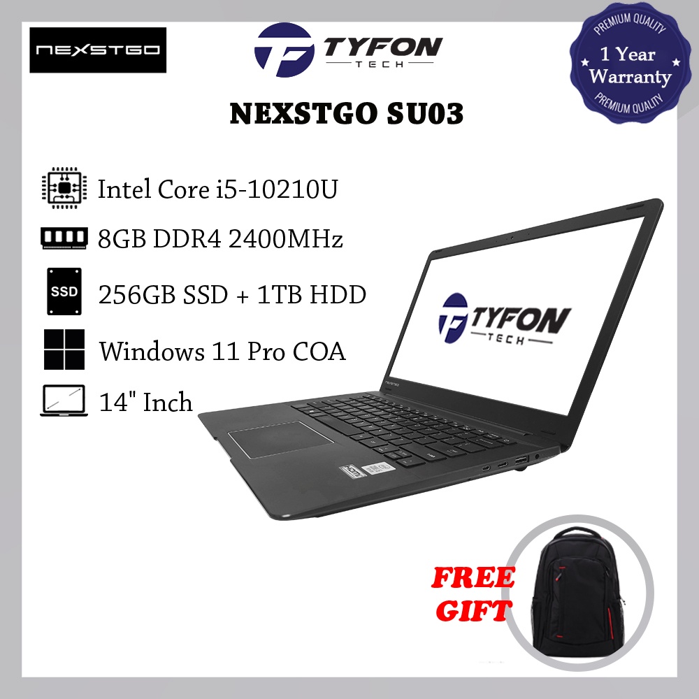 NEXSTGO SU03 i5-10210U 8GB RAM 256GB SSD 1TB HDD Win 11 Pro Laptop ...