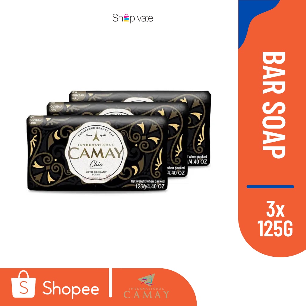 Camay CHIC BLACK Soap (3 x 125g) (Exp: Jan 2024) | Shopee Malaysia