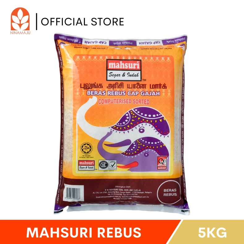 Mahsuri Beras Rebus Cap Gajah 5kg | Shopee Malaysia