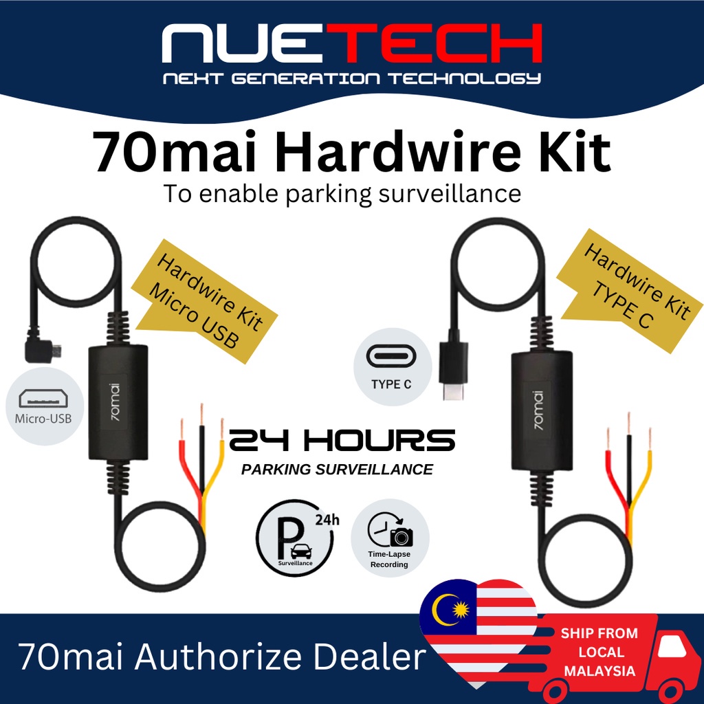 70mai Hardware Kit Hard Wire Fuse Kit Micro USB | PGMall